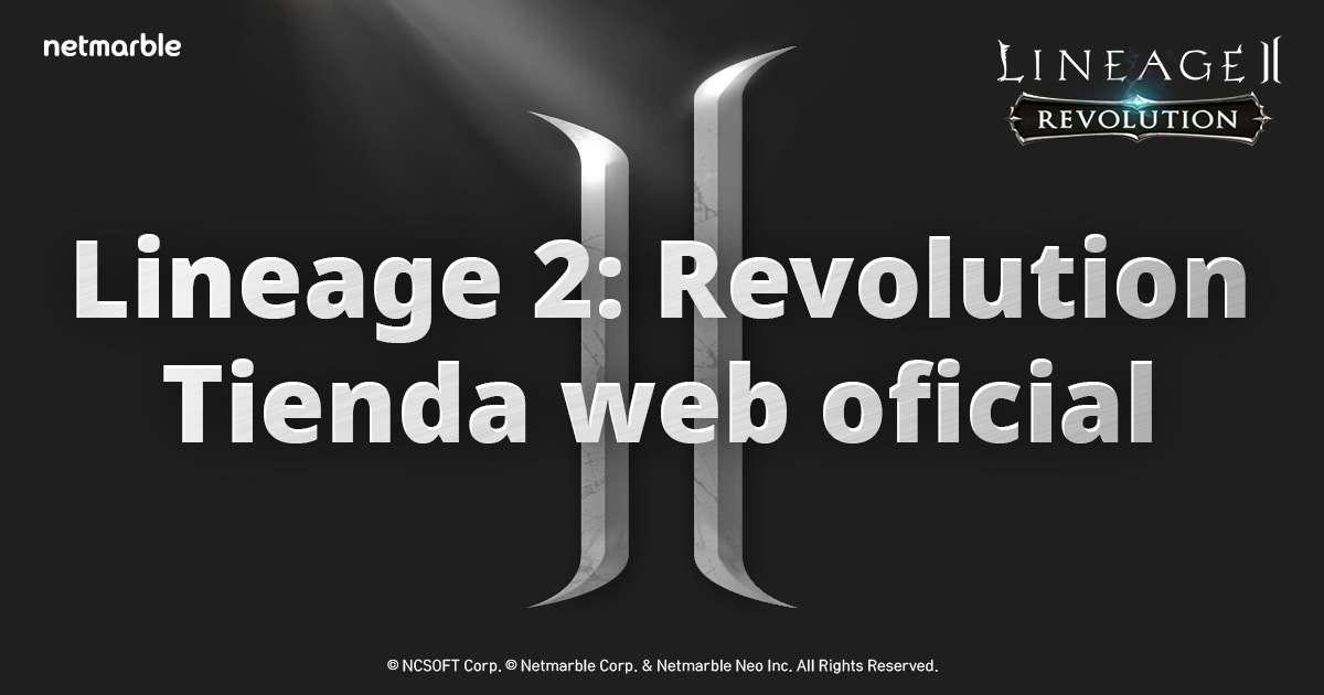 Tienda web oficial de Lineage 2: Revolution
